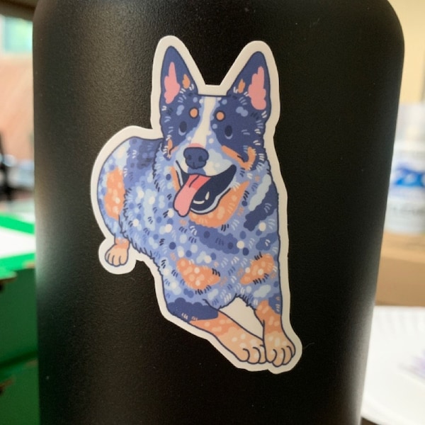 Blue Heeler Stickers - Australian Cattle Dog Sticker Set - Waterproof ...
