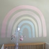 Large Muted Pastel Rainbow Removable Wall Decal / Pastel Rainbow ...