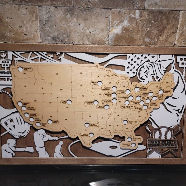 The Stadium Series Baseball Map - Stadium Tracker - SVG File Download ...