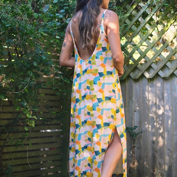 Hallon Dress PDF Sewing Pattern, Sizes 00-30, Summer Resort Dress, B ...