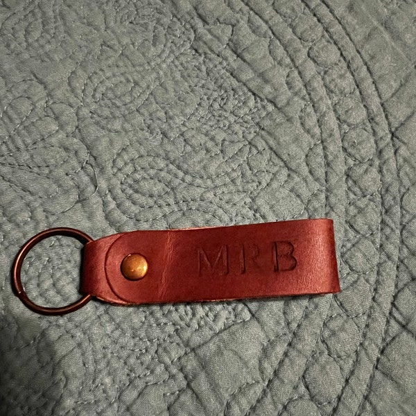 Personalized Leather Keychain, Custom Keychain for Men, Leather ...