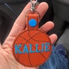 Basketball Keychain, Basketball Team Key Fob, Basketball Accessory ...