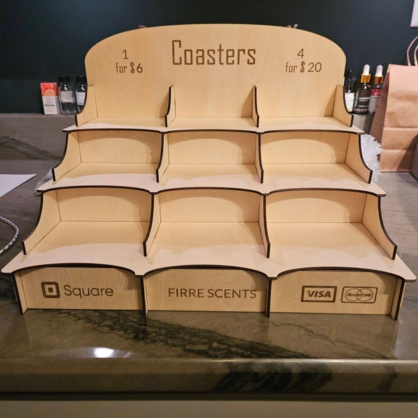 Retail Counter Display Stand - Car Coasters or Anything 3 Inch Wide ...
