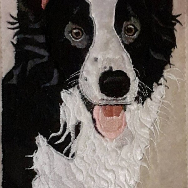 Raw Edge Applique 'RANGER the Border Collie/aussie Shepherd' - Etsy