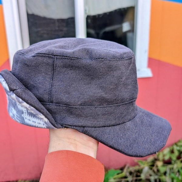SEWING PATTERN - Caedmon: Trapper Cap Cadet Cap With Ear Flap Unisex ...