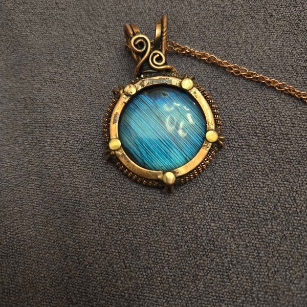 Two Tree of Life Australian Triplet Opal Pendant Copper Wire Wrapped ...