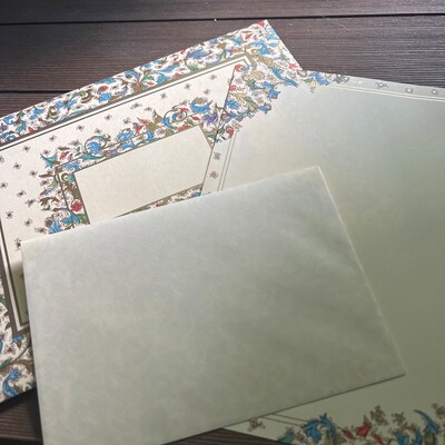 Medieval Flower Stationery Sheets and Envelopes Kartos Medicea ...
