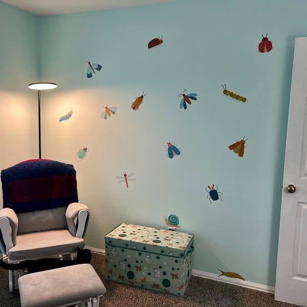 Bug Wall Decals - Insect Wall Art, Nursery Decor, Kids Room Decal ...