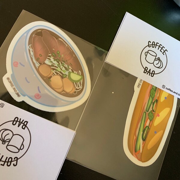 Pho Sticker, Pho Noodle Soup, Cute Asian Food Stickers, Foodie Sticker ...