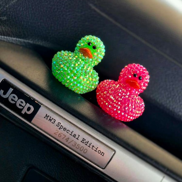Mini Bling Duck| Rhinestone Rubber Duck| Cheer Gift| Car Gift| Unique ...