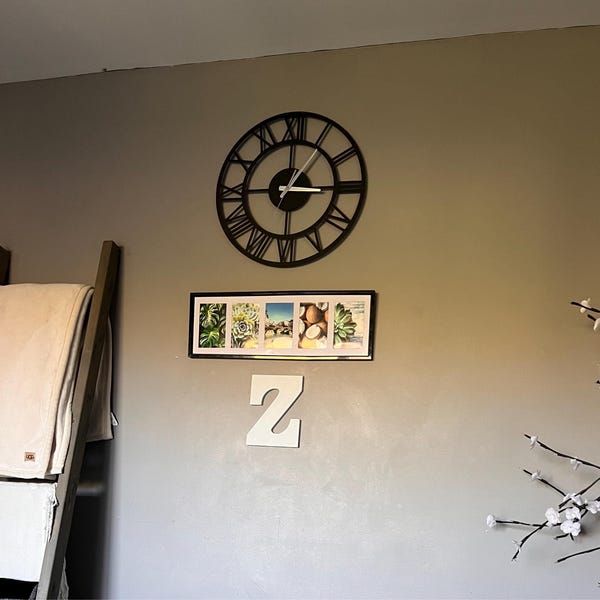 Unique Latin Numeral Compass Metal Wall Clock, Extra Large Modern ...