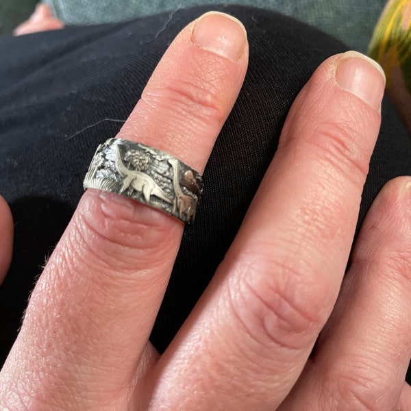 Samurai Ring Japanese Ring Japanese Engraving Samurai Ring With Men ...