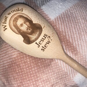 What Would Jesus Stew Wooden Spoon 015-370 12inches Funny Christian ...