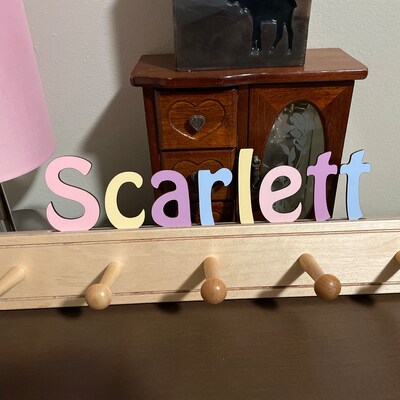 Colorful Kids Coat Rack With Personalized Name Fast Delivery - Etsy