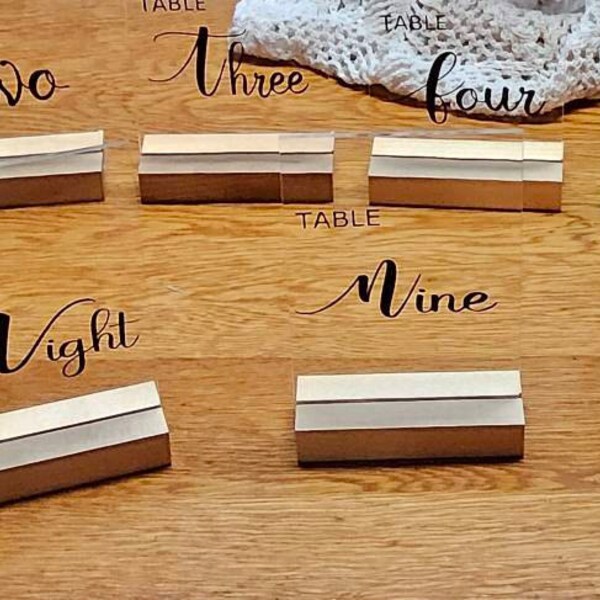 BLANK Acrylic Table Numbers / Shaped Table Number Signs / Blank Signs ...