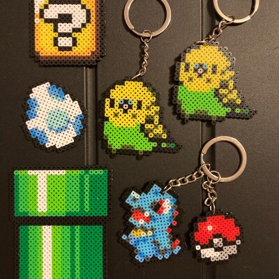 Super Mario Bros Elements Perler Beads Art Nintendo Video Game Can Be ...