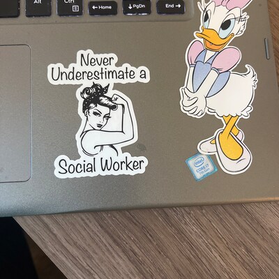 Social Worker Sticker, Social Work Decal, Never Underestimate a Social ...