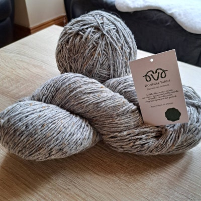 100g Aran Tweed Yarn Irish Donegal Kilcarra 100% Wool full Blue 4896 - Etsy