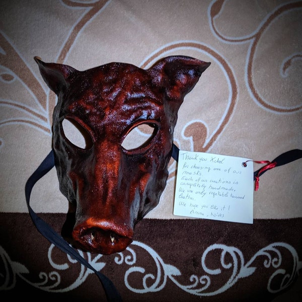 Black Rabbit Bunny Mask Leather Ears Costume Cospaly Larp Renaissance ...