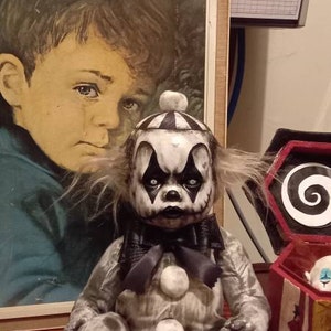 Best Seller the Dark White Bozo the Clown Scary Horror Halloween Living ...