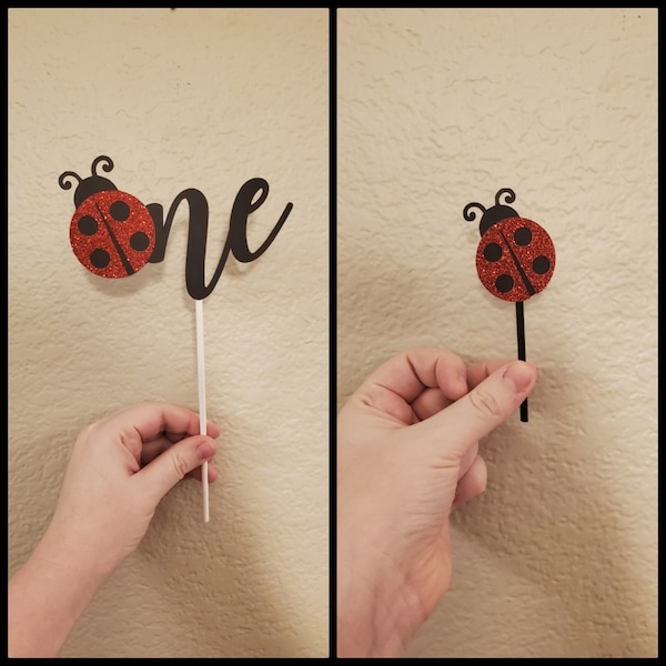 Ladybug Cake Topper | Ladybug ONE Cake Topper | Name is One | Mariquita ...