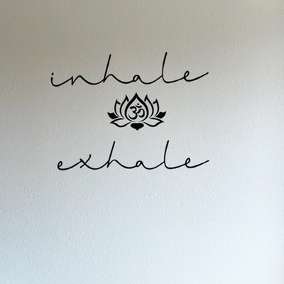 Inhale Exhale Wall Decal Sticker - Etsy