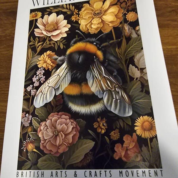 William Morris Style Bumble Bee Print - Cotton Prints Exhibition ...
