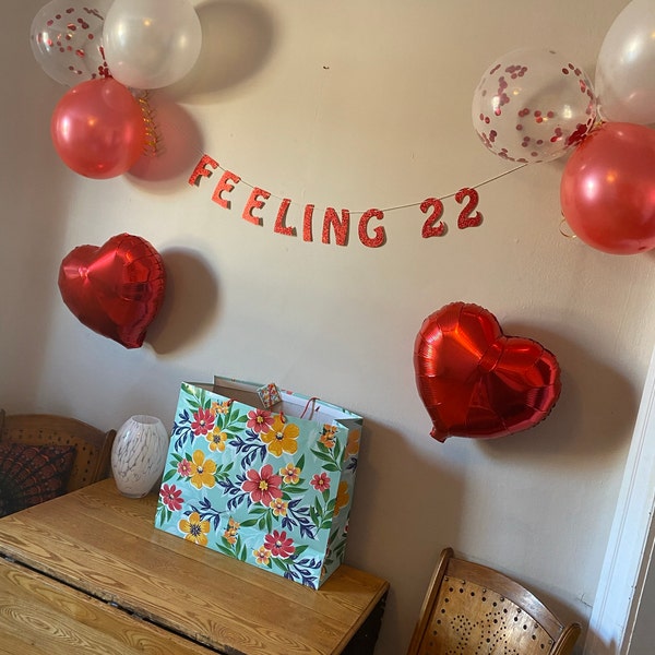 Feeling 22 Banner, 22nd Birthday Banner, 22nd Birthday Party ...