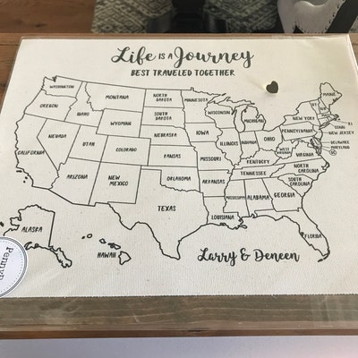 DIY Kit Push Pin Map, US Map With Push Pins, Travel Map Tracker, United ...