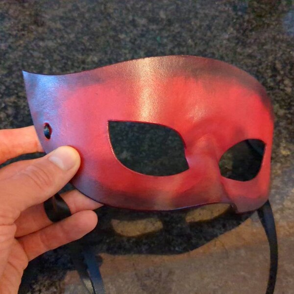 Black Leather Masquerade Domino Mask - Etsy