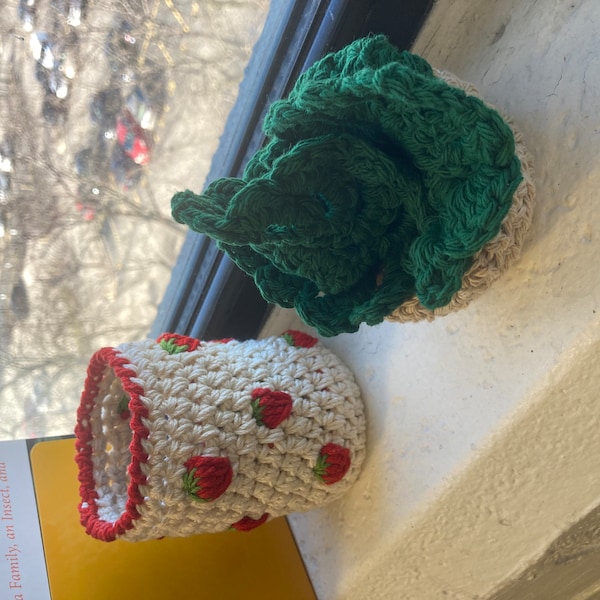 Crochet Strawberry Wallet - Crochet Card Holder - Handmade Wallet ...