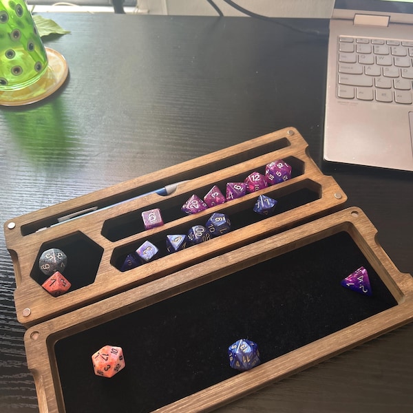 Dungeons Box™ D&D Dice Box USA Made Hero Dice Vault Handmade RPG Bamboo ...