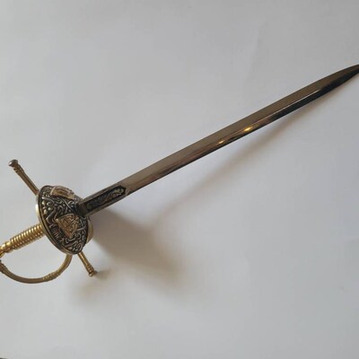 Delightful Tiny Metal Small 17th Century Influenced Long Sword ...
