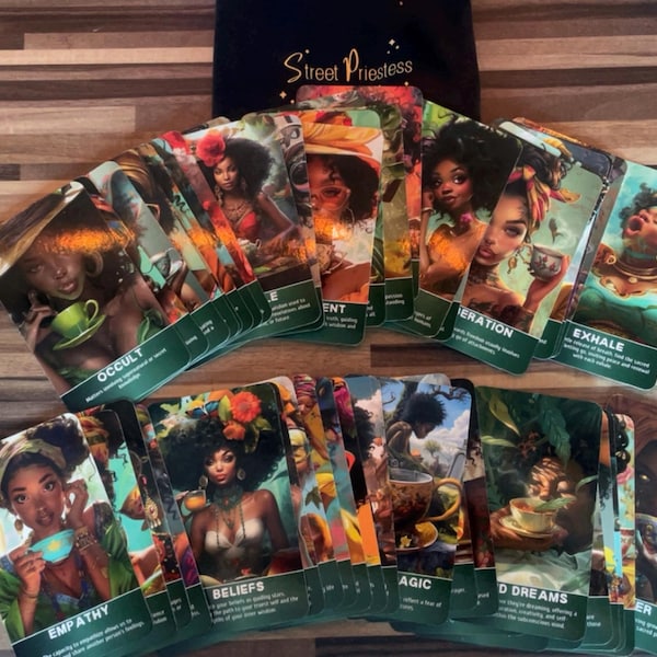 Tea Leaf Oracle Card Deck With Guidebook | 51 Tarot-sized Cards ...