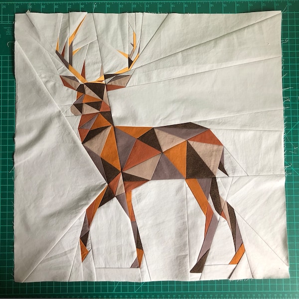 Geometric Cicada Insect Foundation Paper Pieced Quilt Pattern Block ...