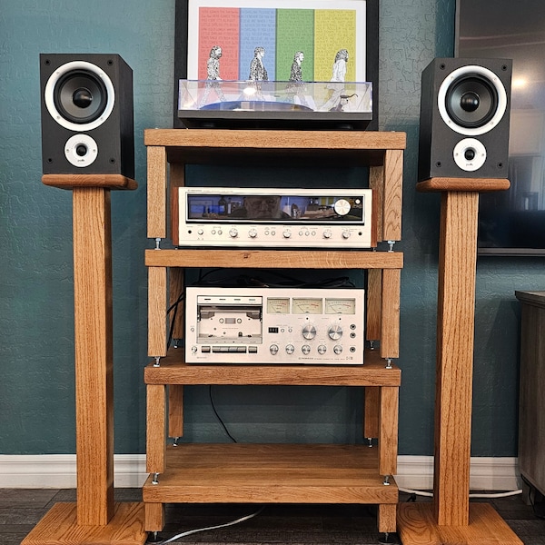 Hi Fi Audio / Video Modular Equipment Rack, Stand, Stereo Glued Solid ...