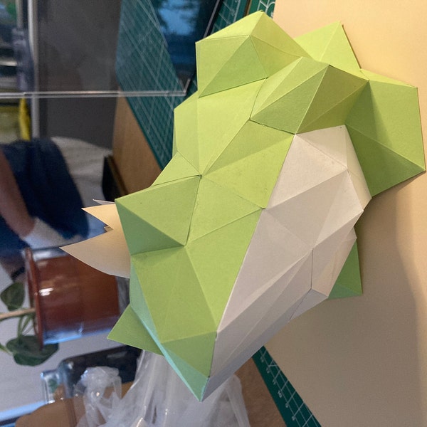 Red Bull Papercraft Template, Abstract Low Poly 3D Origami, Home Decor ...