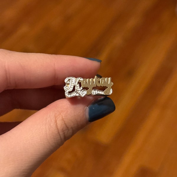 Personalized Name Ring | Diamond Cut | Personalized Ring | Free ...
