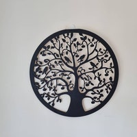 Buy Large Round Tree of Life With Birds Wall Art svg Cdr Pdf Dxf Files ...