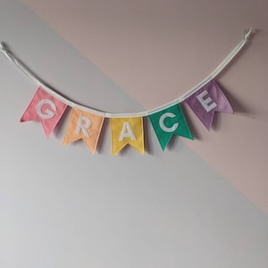 Muted Rainbow Wonderful Pennant Flag - Etsy