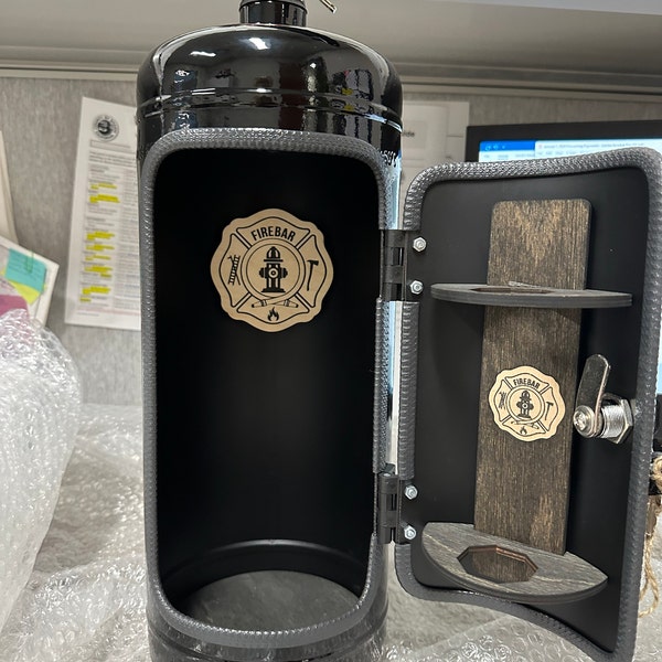 Fire Extinguisher Mini Bar: Personalized Firefighter Gift - Etsy