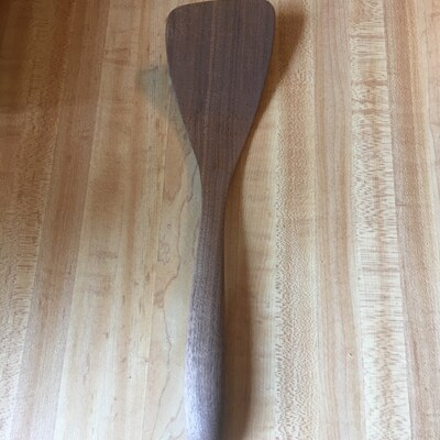 Handmade Cherry or Walnut Serving Ladle With Deep Bowl, Wooden Kitchen ...