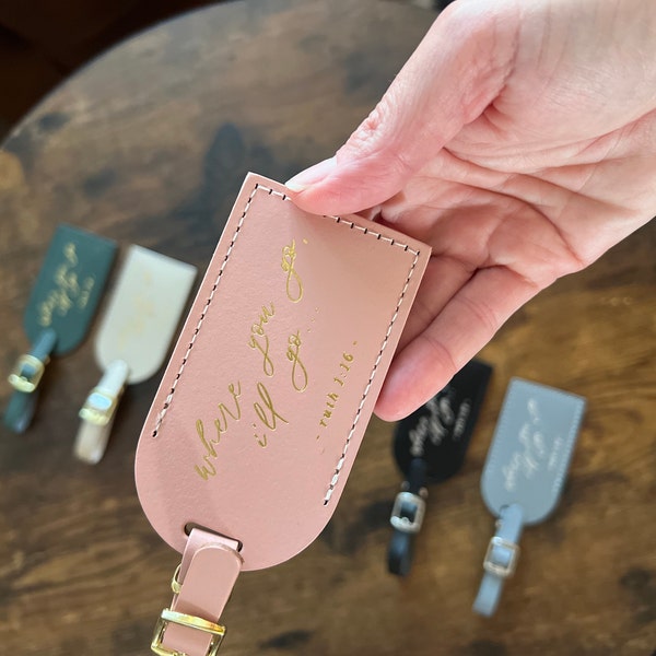 Christian Scripture Luggage Tags - Spiritual Gift Wedding Favors ...