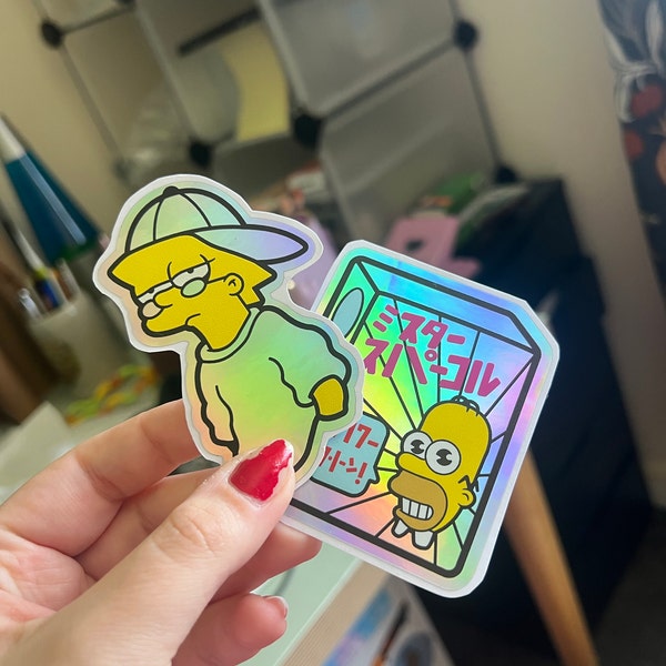 The Simpsons Mr Sparkle Sticker - Rainbow Foil Hologram - Etsy