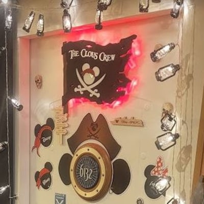 Pirate Flag Mickey Disney Cruise Line Wooden Door Magnet With LED ...