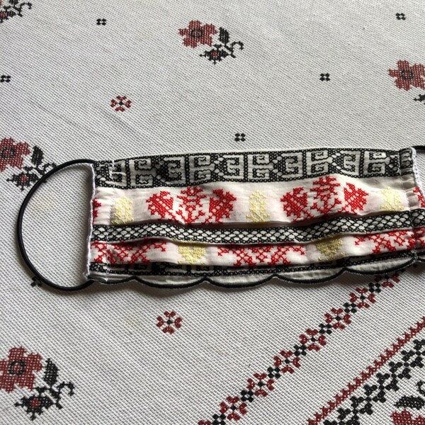 A Pair of Embroidered Detachable Cuffs, Black Linen Cuffs, Cotton Wrist ...