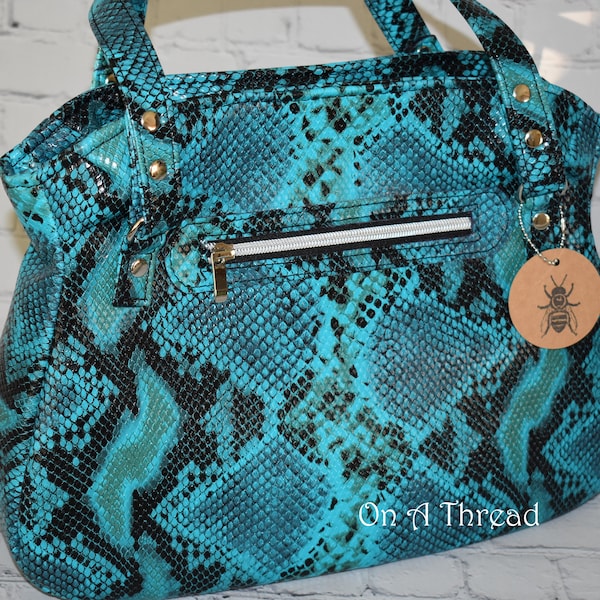 Zoe Satchel Handbag Purse PDF Sewing Pattern, Tote Bag, Faux Leather ...