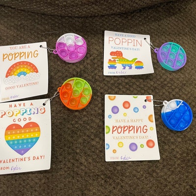 Pop It Valentine Cards Printable Instant Download Valentine's Day Cards ...