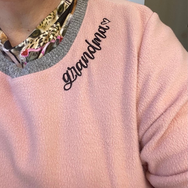 Curved Grandma Machine Embroidery Design. 4 Sizes. Grandma Collar ...