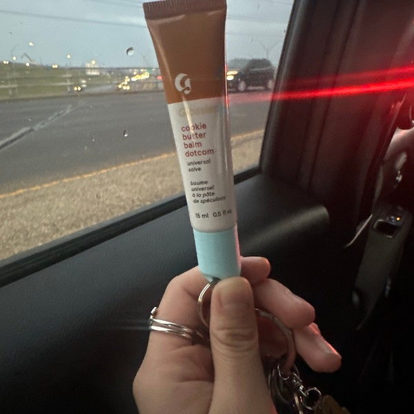 Glossier Brand Keychain Cap (key Ring Included) - Chapstick and Lip ...